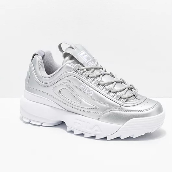 Fila | Shoes | Limited Edition Silver Fila Disruptor Sneakers | Poshmark
